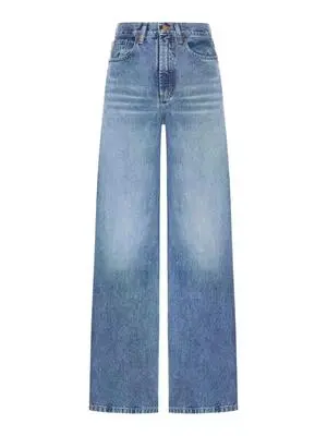 LOIS Faded Wide-leg Jeans