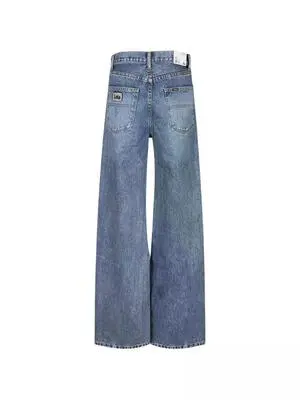 LOIS Faded Wide-leg Jeans - Blue