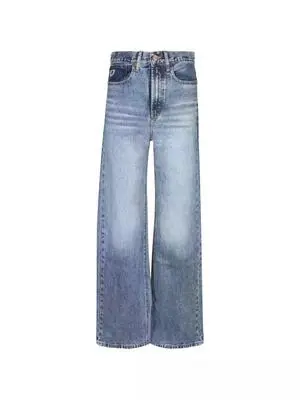LOIS Faded Wide-leg Jeans - Blue