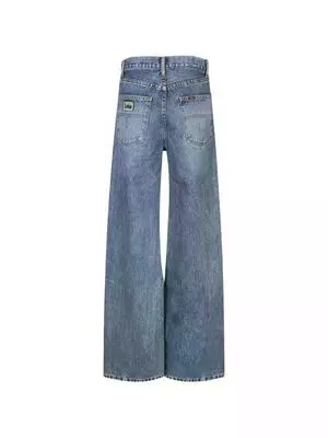 LOIS Faded Wide-leg Jeans