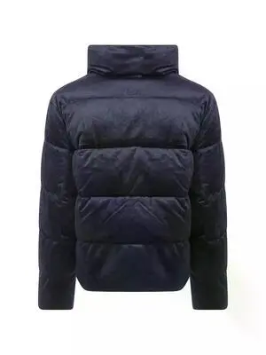 Ralph Lauren Velvet-texture Puffer Jacket - Blue