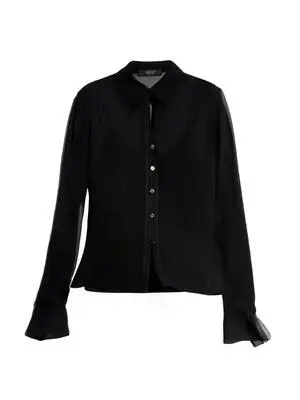 Gucci Georgette Light Silk Shirt - Black