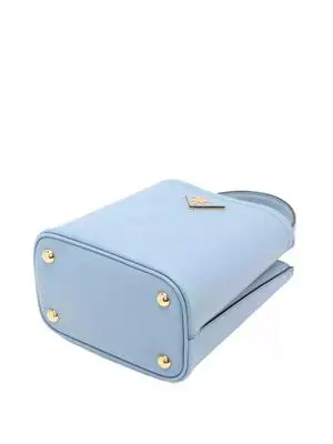 Prada 2019-2026 Saffiano Cuir Panier Bucket Bag - Blue