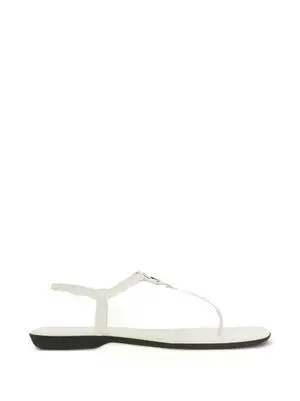 Gucci Interlocking G Leather Sandals - White