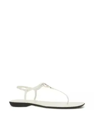 Gucci Interlocking G Leather Sandals - White
