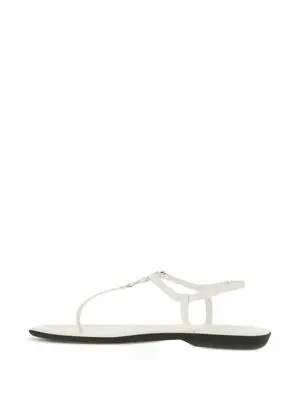 Gucci Interlocking G Leather Sandals - White