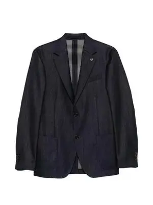 LARDINI Roma Long-sleeve Blazer - Blue