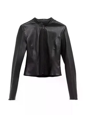 Gucci Zip-up Leather Jacket - Black