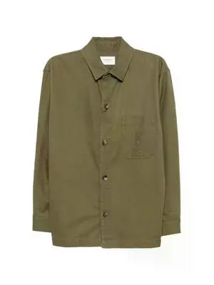 Saint Laurent Cassandre Gabardine Overshirt - Green