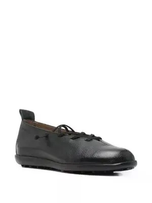 WONDERS Lace-up Leather Ballet Flats