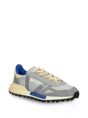Lacoste Elite Active Panelled Suede-trim Sneakers - Grey