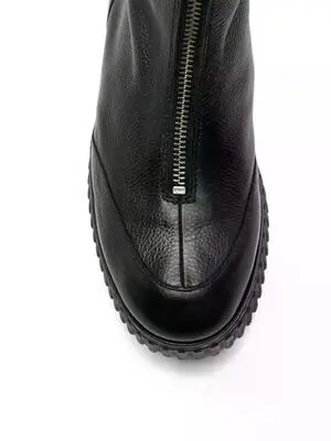 WONDERS Front-zip Grained-leather Boots