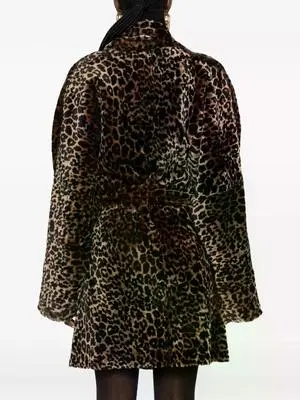 Nour Hammour Raquel Leopard-print Belted Coat