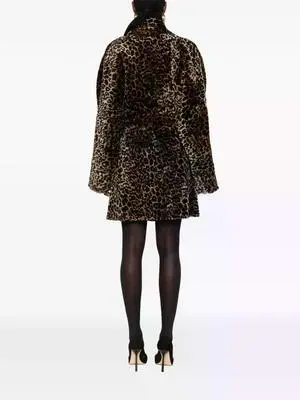 Nour Hammour Raquel Leopard-print Belted Coat