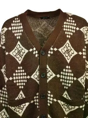 BREATH Diamond-knit Cardigan - Brown