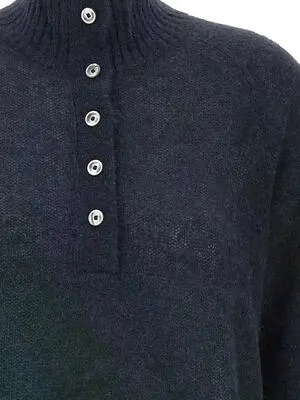 GRAN SASSO Button-placket High-neck Sweater