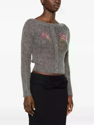 SHUSHU/TONG Beaded Floral-embellished Cardigan