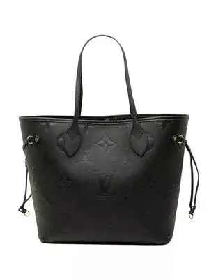 LOUIS VUITTON 2021-2026 Monogram Giant Empreinte Neverfull Mm Tote Bag - Black