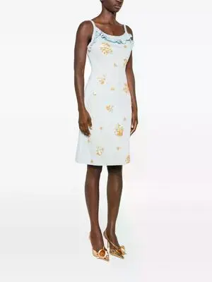 SHUSHU/TONG Ruffled Floral-embellished Midi Dress