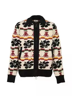 NICHOLAS DALEY Hibiscus Intarsia-knit Cardigan
