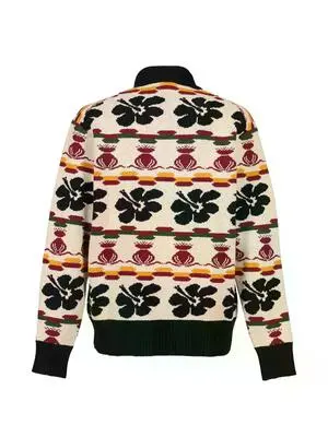 NICHOLAS DALEY Hibiscus Intarsia-knit Cardigan