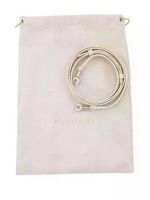 BVLGARI 2010-2026 Mini Embossed Leather Logo Infinitum Satchel