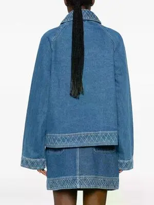BODE Embroidered Denim Jacket