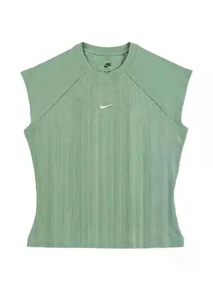 Nike Chill Knit Ribbed Top - Green