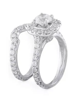 NEIL LANE Cushion-halo Diamond Rings - Silver
