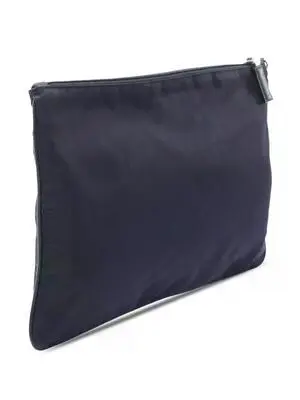 Prada 2013-2026 Saffiano Trimmed Tessuto Clutch Bag