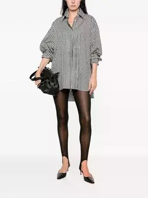 Marie Adam-Leenaerdt Gingham-check Oversized Shirt - Black