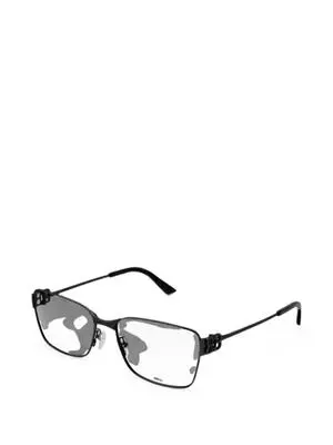 Balenciaga Bb-logo Square-frame Glasses - Black