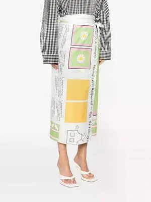 Marie Adam-Leenaerdt Graphic-print Wrap Maxi Skirt