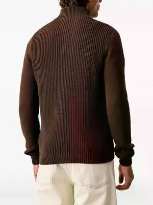 AERONAUTICA MILITARE Ribbed-knit Button-neck Sweater