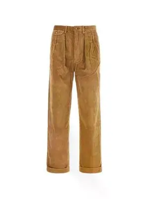 Polo Ralph Lauren Pleated Corduroy Trousers - Brown