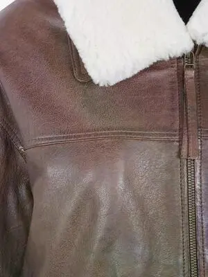 Seventy Faux-shearling-collar Leather Jacket