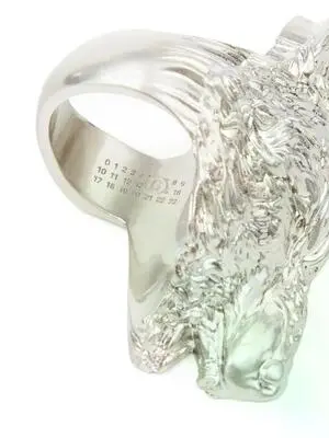 MAISON MARGIELA Wolf Head Ring - Silver