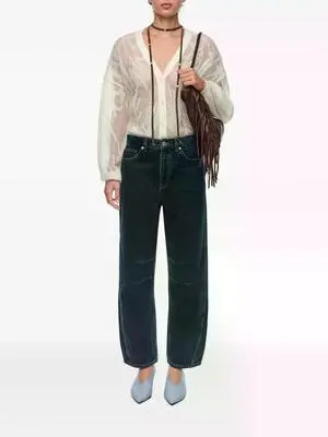Bimba Y Lola Ivory Mohair Openwork Cardigan - Neutrals