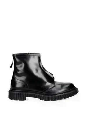 ADIEU PARIS Front-zip Ankle Boots - Black