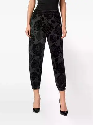 Philipp Plein Jogging Pants Flock Flower Monogram - Grey