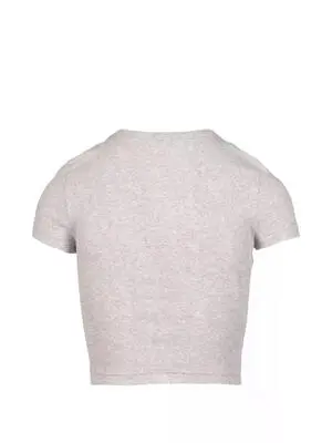 Sporty & Rich Ribbed Logo-patch T-shirt
