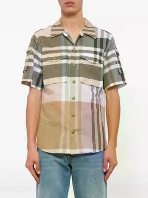 Moncler Check-print Utility Shirt - Neutrals