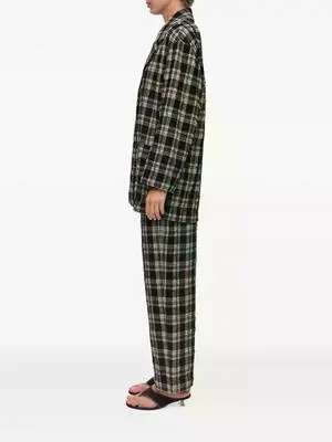 Bimba Y Lola Checked Darted Barrel-leg Trousers