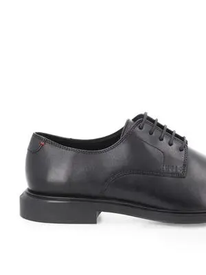 Hugo Derby Shoes In Smooth Leather With Embossed Logo