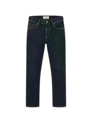 Jacob Cohen Logo-embroidered Contrast-stitch Jeans - Blue