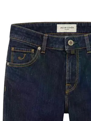 Jacob Cohen Logo-embroidered Contrast-stitch Jeans