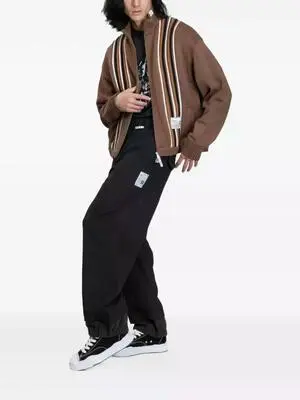 Mihara Yasuhiro Bedwin Striped Zip-up Cardigan - Brown