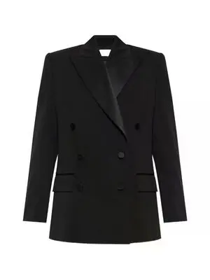 Balmain Double-breasted Wool Blazer - Black