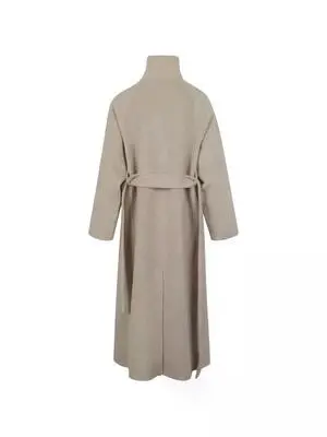 JOVONNA Belted Asymmetric-fastening Coat