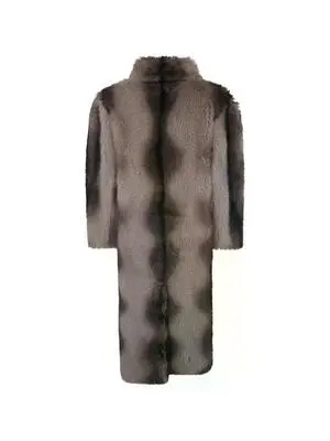 DRHOPE Double-breasted Faux-fur Coat